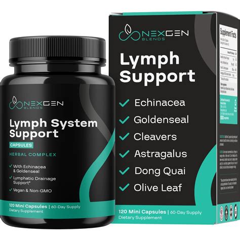 Herbal Lymph System Support Supplement Lymphatic Support Complex With Echinacea