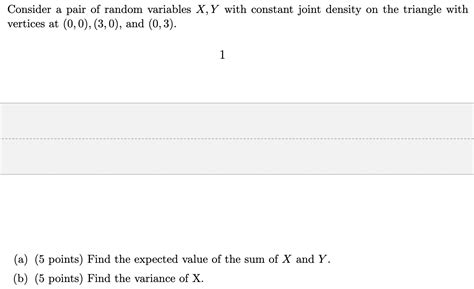 Solved Consider A Pair Of Random Variables Xy With Constant