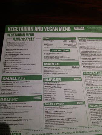 Vegetarian Symbol For Menu