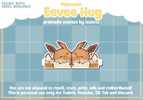 [Pokemon] Eevee Hug Emote - isanctz's Ko-fi Shop - Ko-fi ️ Where creators get support from fans ...