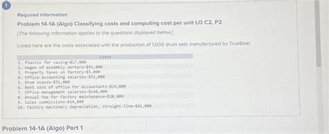 Solved Required Information Problem 141a Algo Classifying