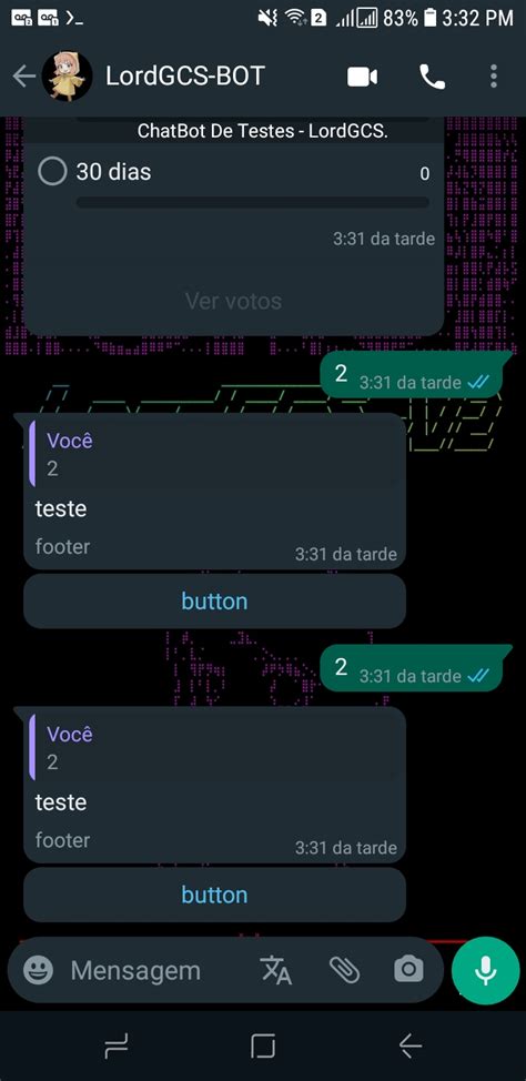 BUG Button SendMessage não aparecem na nova versão do whatsapp Issue WhiskeySockets