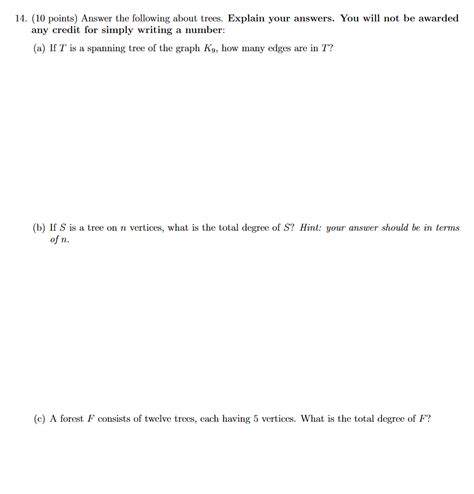 Solved Points Answer The Following About Trees Chegg