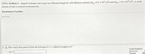 solved 17 problem 3 suppose hydrogen and oxygen are
