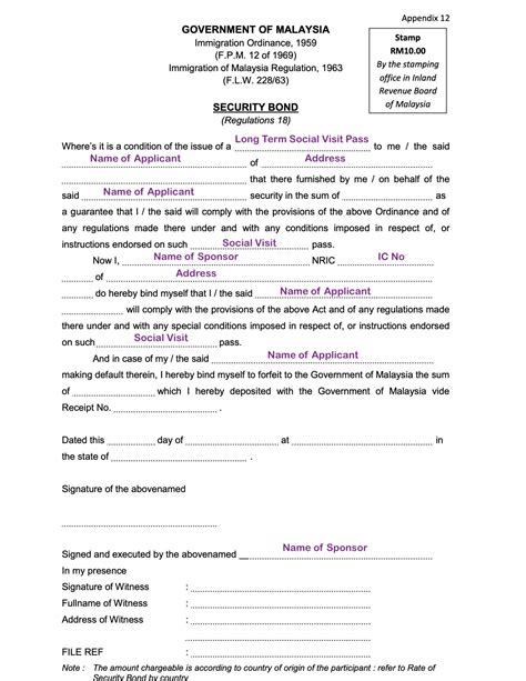 Security Bond For Visit Pass Malaysia The Research Files