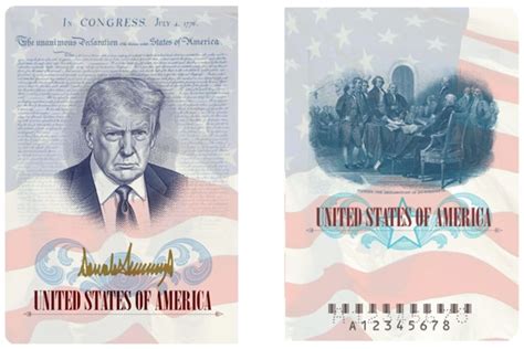 Us To Issue Limited Edition Passport Featuring Donald Trump For 250th