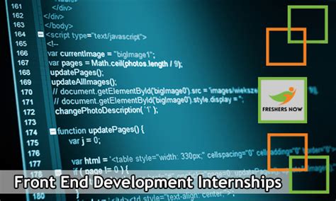 Front End Development Internships 2025 For Freshers