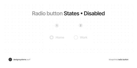 Radio Button Blueprints In Design Systems