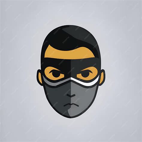 Premium Vector Criminal Masked Thief Man Face Robber Icon Bandit