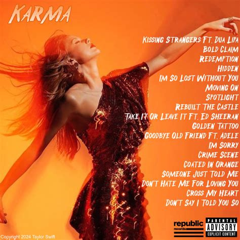 Karma Karma Lost Album Karma Taylor Swift Album