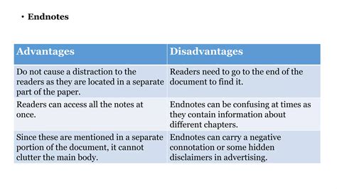 Endnote Vs Footnote Pptx