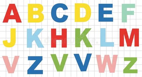 Block Letters In A Grid Format Stock Illustration Illustration Of