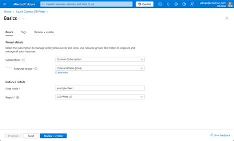 함대 생성 미리 보기 azure cosmos db for nosql microsoft learn