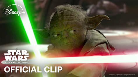 Star Wars Attack Of The Clones Master Yoda Confronts Count Dooku