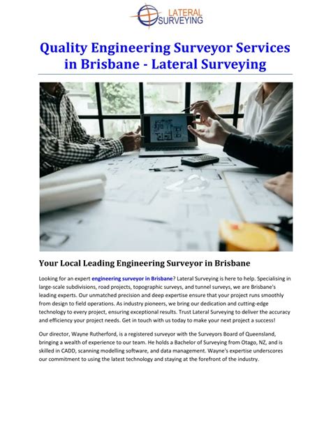 Ppt Quality Engineering Surveyor Services In Brisbane Lateral