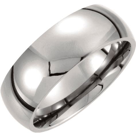 Titanium Half Round Wedding Band Qiratjewellery