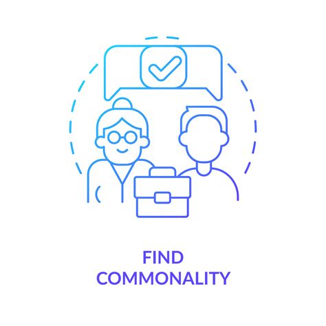 Find Commonality Blue Gradient Concept Icon Tip For Younger Managers