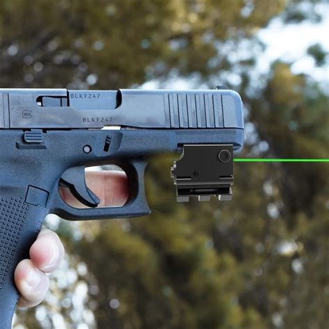 Handgun Pistol Laser Sight Mini Compact Green Dot Beam Weaver Or Picatinny Rail Tactical Air
