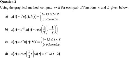 using the graphical method compute x∗h for each pair