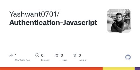 Github Yashwant0701authentication Javascript