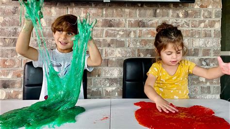 ادم و دانا صنعوا سلايم😍 شوفوا المصيبة اللي عملتها دانا 😱 Adam And Dana Make A Giant Slime Youtube