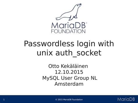 Passwordless Login With Unix Authsocket Ppt
