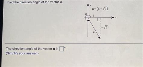 Solved Find The Direction Angle Of The Vector U U Chegg