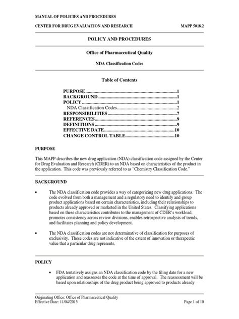 Nda Classification Codes Download Free Pdf Over The Counter Drug