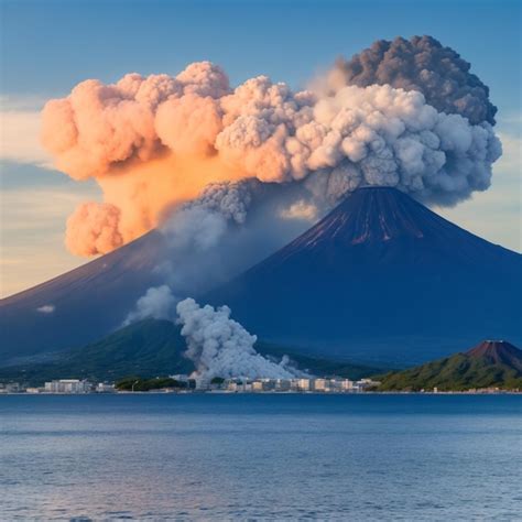 Premium Ai Image Volcano Composite Volcano Cinder Cone Lava Dome