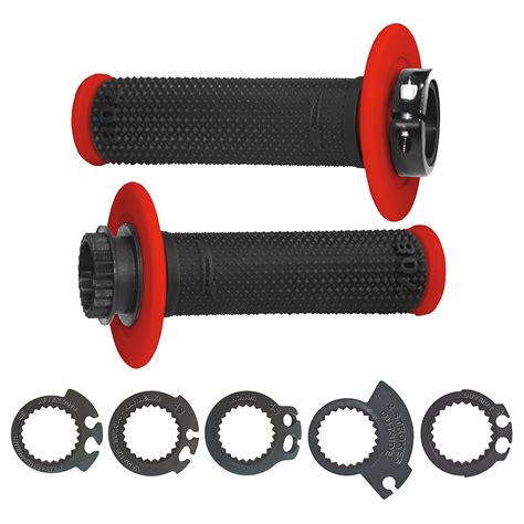 Progrip 708 Locking Grips Black Red Cms Motorcycles