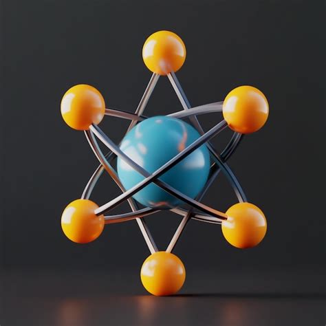 3d Scientific Model Icon Representation Of Complex Concepts Illustration Logo Premium Ai