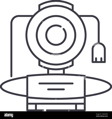 Webcam Icon Linear Isolated Illustration Thin Line Vector Web Design