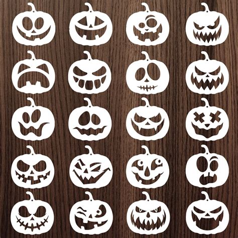 Pumpkin Face Ideas Stencil