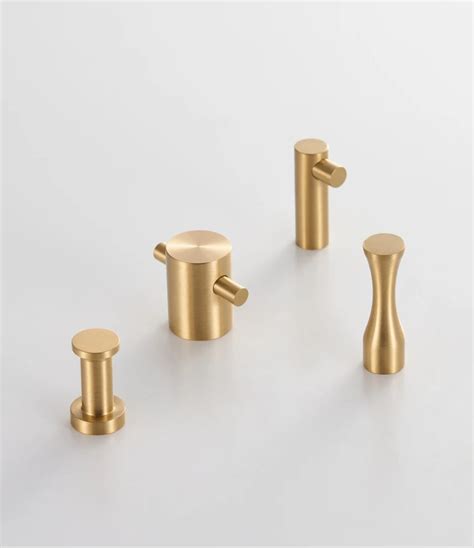 Solid Brass Various Shapes Brushed Knob Knobsy