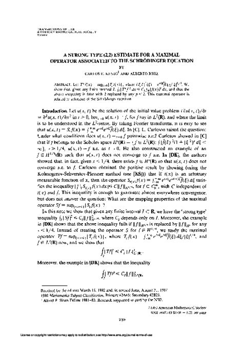 Pdf A Strong Type 22 Estimate For A Maximal Operator Associated To