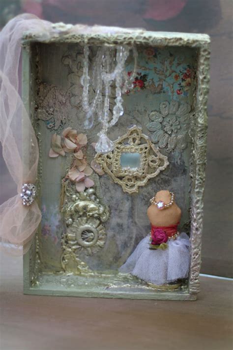 Collage Diorama Assemblage Art Shadow Box Little Boudoir Original Art Room Box Interior