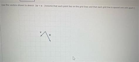 Solved Use The Vectors Shown To Sketch U V Assume That Chegg