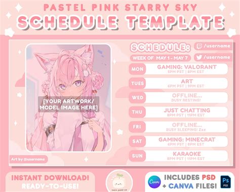Pink Vtuber Background Etsy