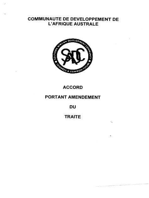 Agreement Amending The Treaty 2001 French Pdf