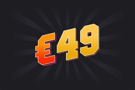 49 Euro Currency vector text symbol. 49 Euro European Union Money stock ...