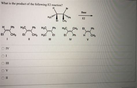 Solved What is the product of the following E2 reaction? Br | Chegg.com