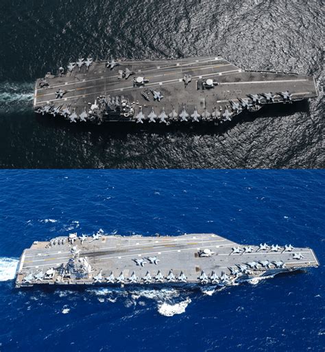 Full Deck Parking Arraignment Nimitz Vs Ford 30003249 Rwarshipporn