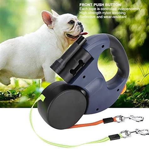 Guinzaglio Per Cani Doppio Guinzaglio Doppio Retrattile Anti Groviglio