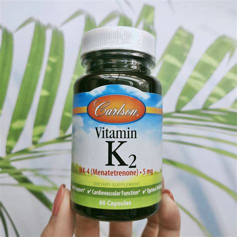 Vitamin K2 Mk 4 วิตามินเคสอง 5 Mg 60 Capsules Carlson Labs® As Mk 4