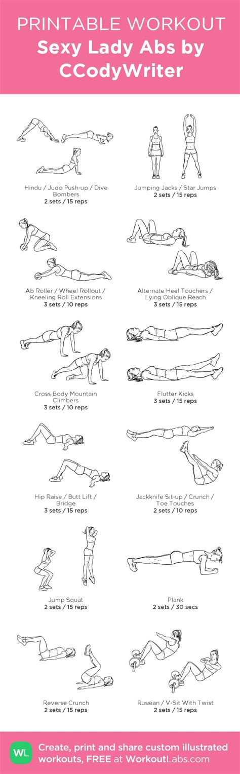 Sexy Lady Abs By CCodyWriter Free Workout By WorkoutLabs Fit