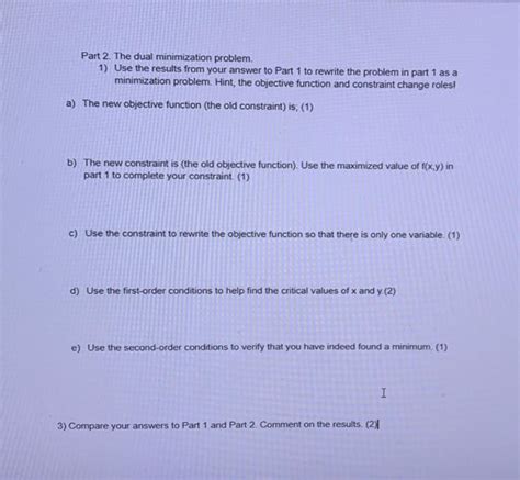 Solved Duality Investigation Part 1 Maximization Let F X Y