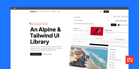 Pines An Alpine And Tailwind Ui Library Laravel News