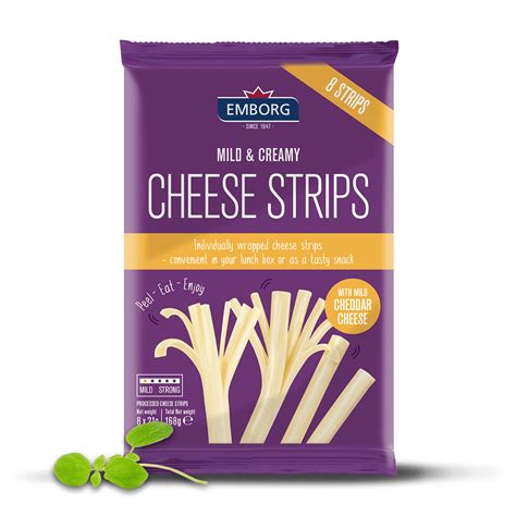 Snack Cheese Strips Emborg