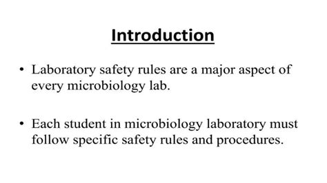 Gbsn Microbiology Lab 1 Microbiology Lab Safety Procedures Ppt