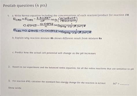 Solved 8 Potassium Iodide Solution Potassium Iodate